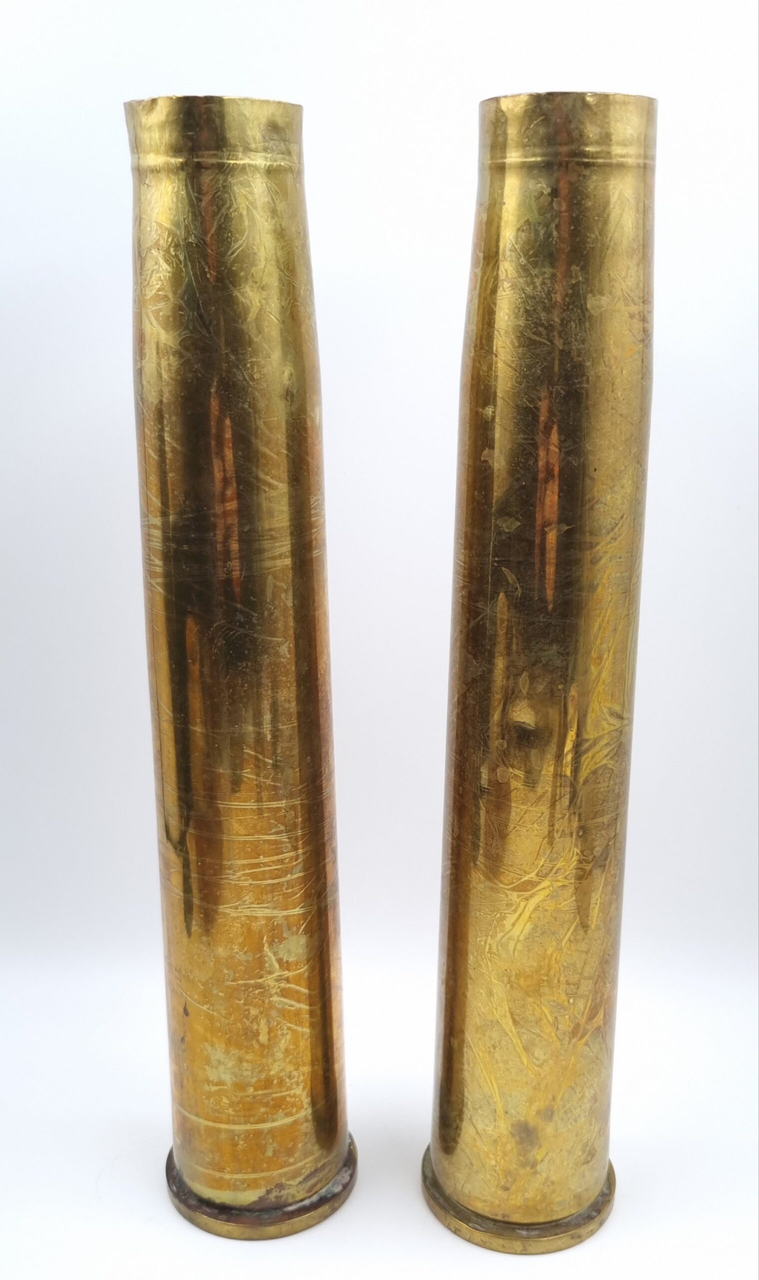 WW2 Bofors Empty Case x 2 40 mm Trench Art Vase