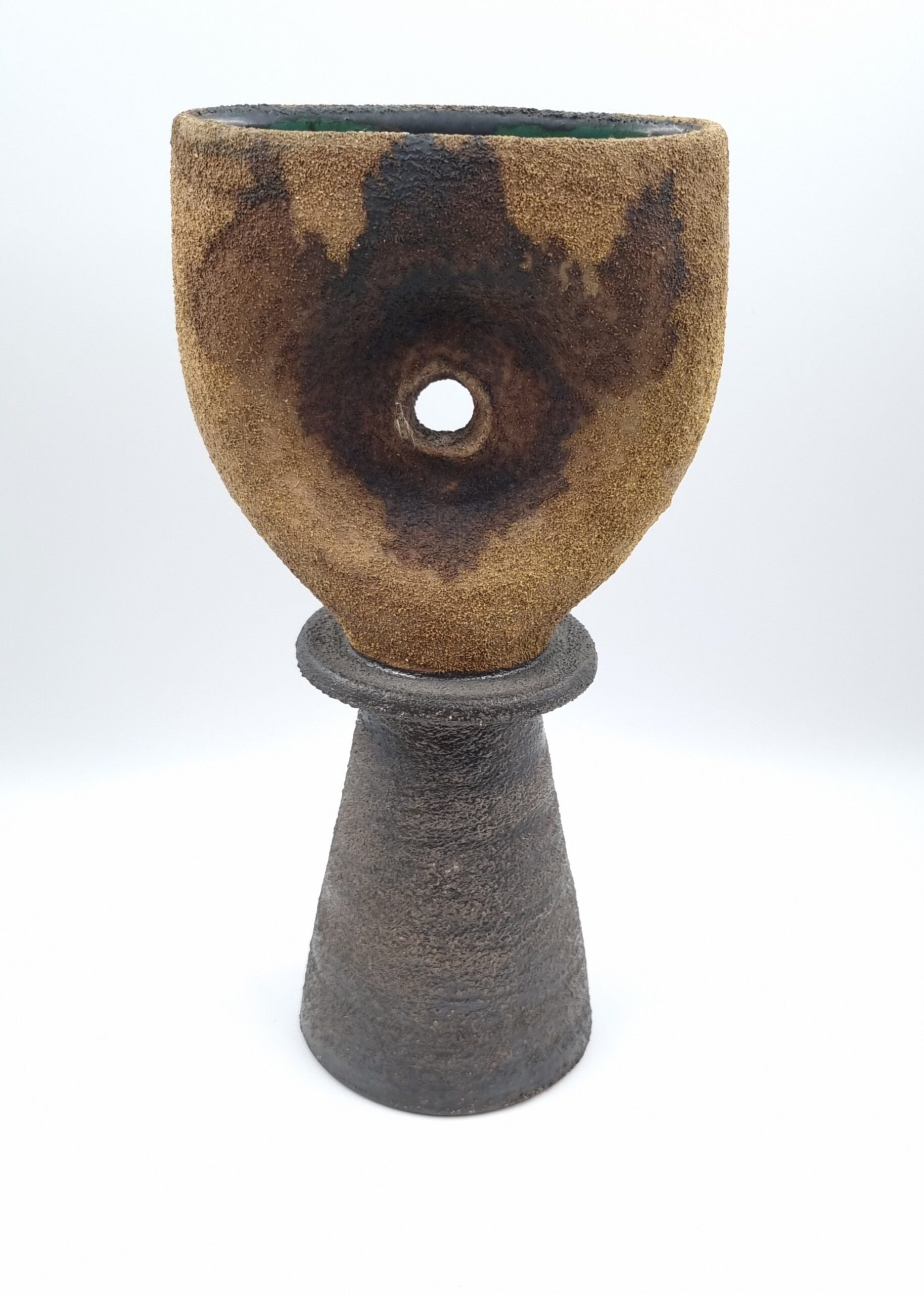 Clive Brooker Pottery Ikebana Vase Form - Vintage Treasures UK