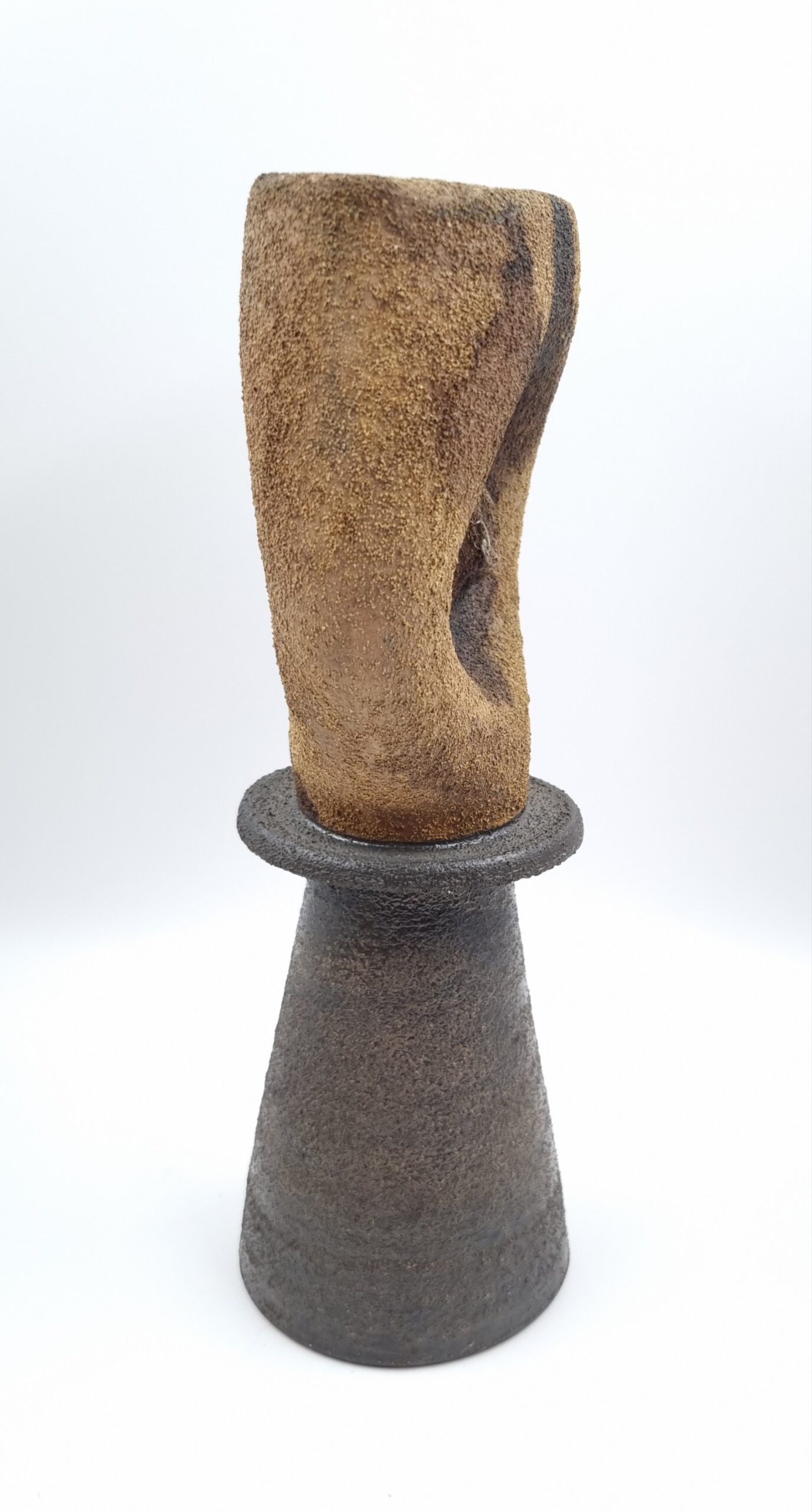 Clive Brooker Pottery Ikebana Vase Form - Vintage Treasures UK